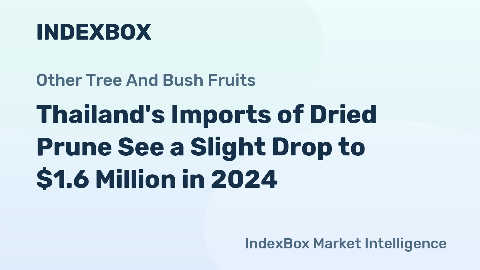 Thailand's Imports of Dried Prune See a Slight Drop to $1.6 Million in 2024