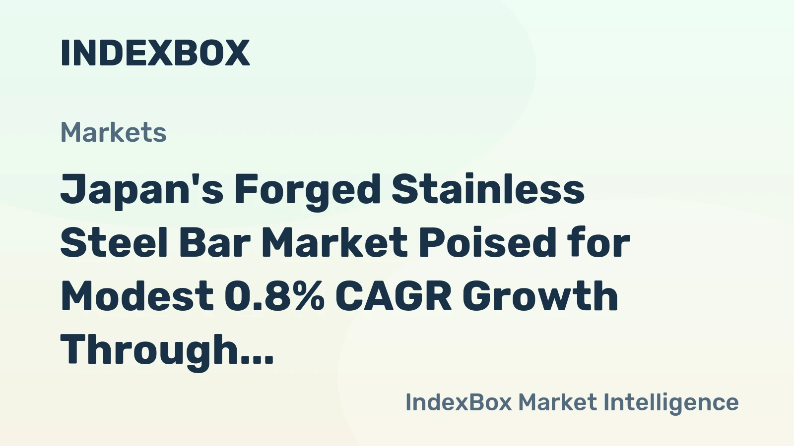 Japan's Forged Stainless Steel Bar Market Poised for Modest 0.8% CAGR Growth Through 2035