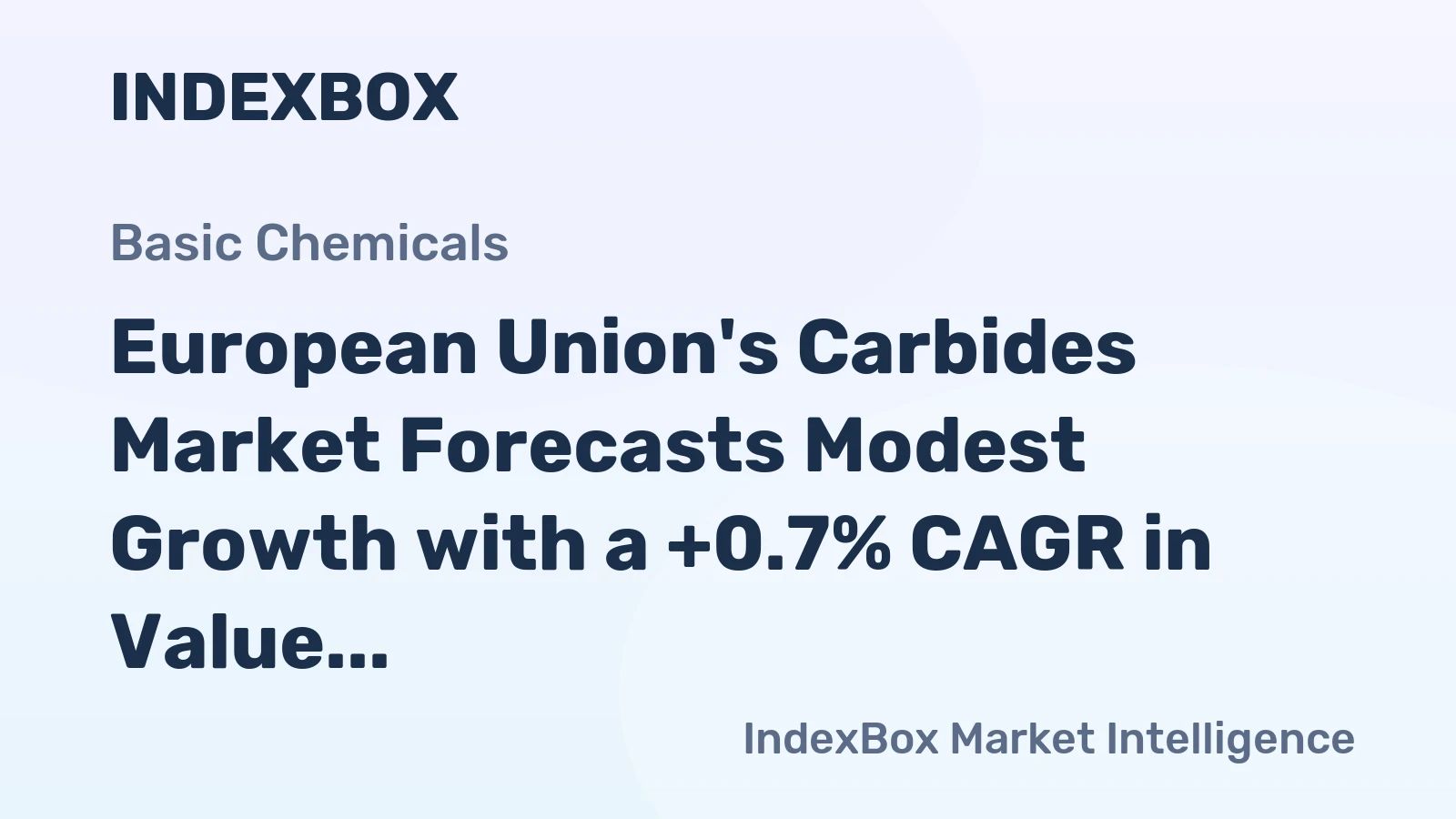 European Union's Carbides Market Forecasts Modest Growth with a +0.7% CAGR in Value