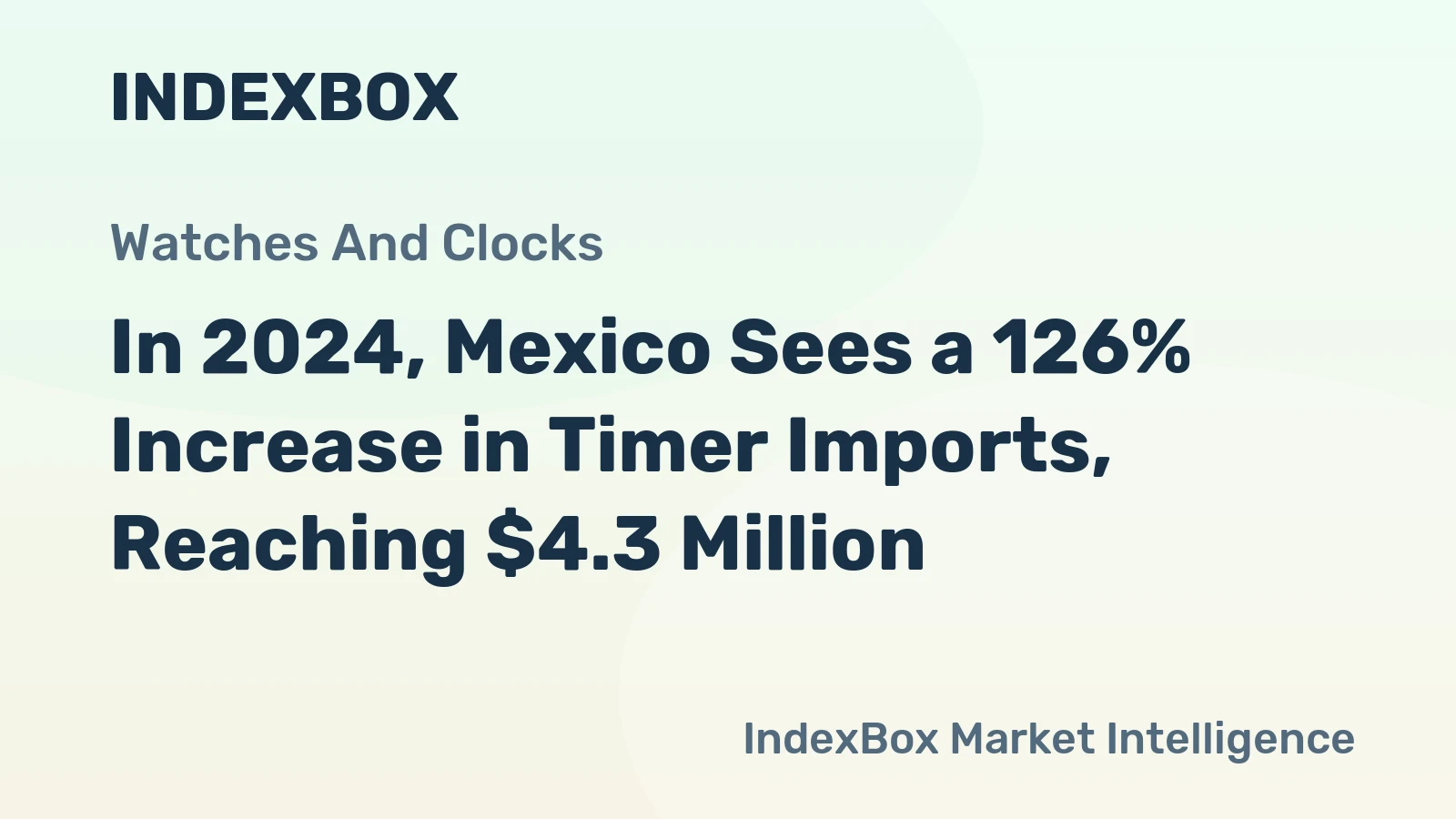 In 2024, Mexico Sees a 126% Increase in Timer Imports, Reaching $4.3 Million