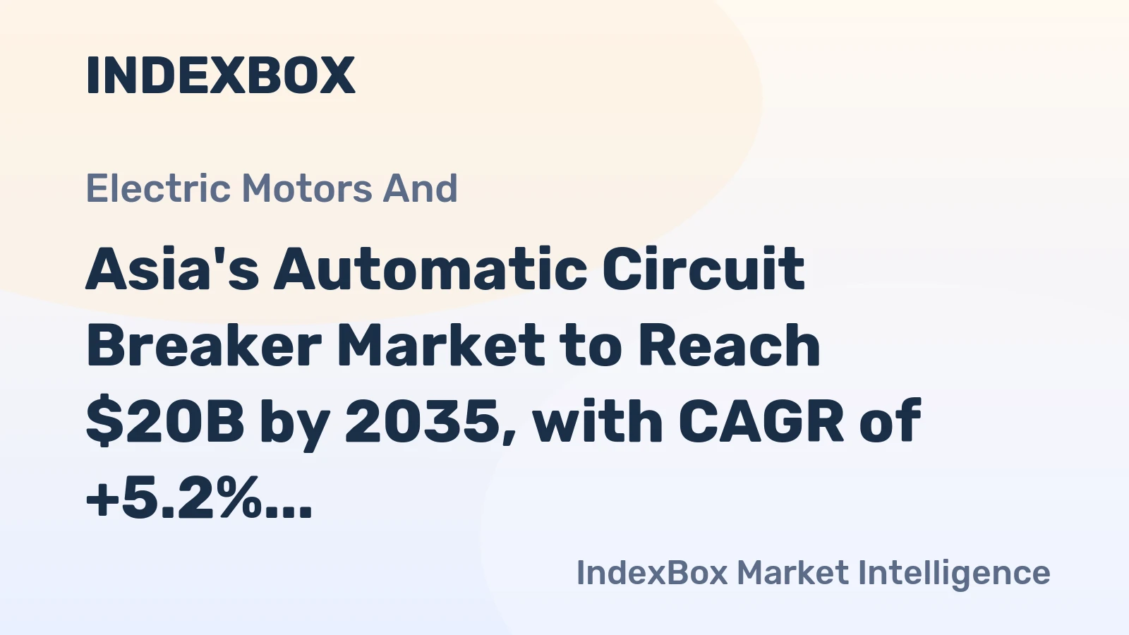 Asia's Automatic Circuit Breaker Market to Reach $20B by 2035, with CAGR of +5.2% in Value Terms