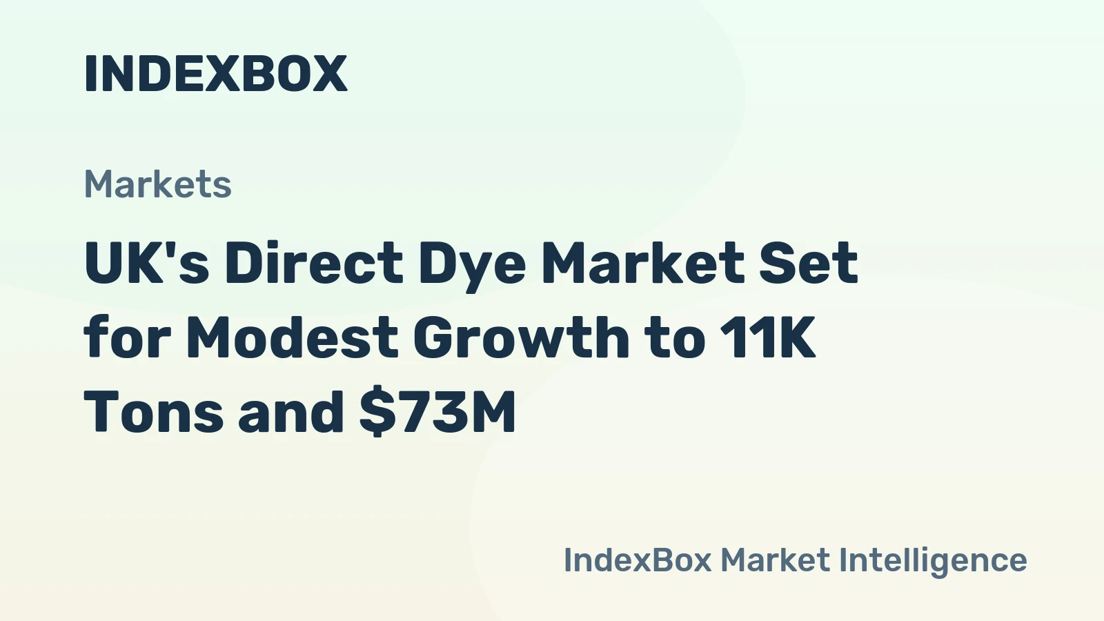 UK's Direct Dye Market Set for Modest Growth to 11K Tons and $73M