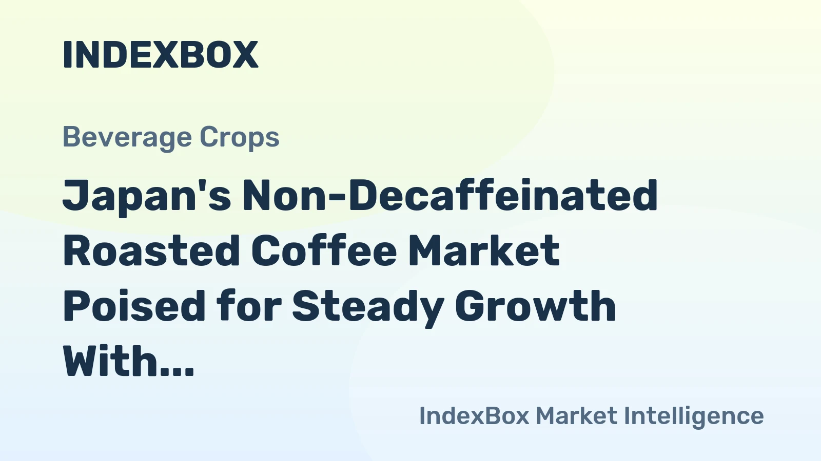 Japan's Non-Decaffeinated Roasted Coffee Market Poised for Steady Growth With 3.5% CAGR in Value