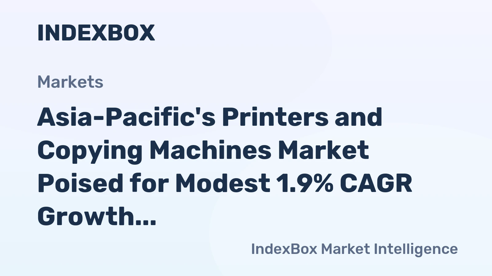 Asia-Pacific's Printers and Copying Machines Market Poised for Modest 1.9% CAGR Growth Through 2035