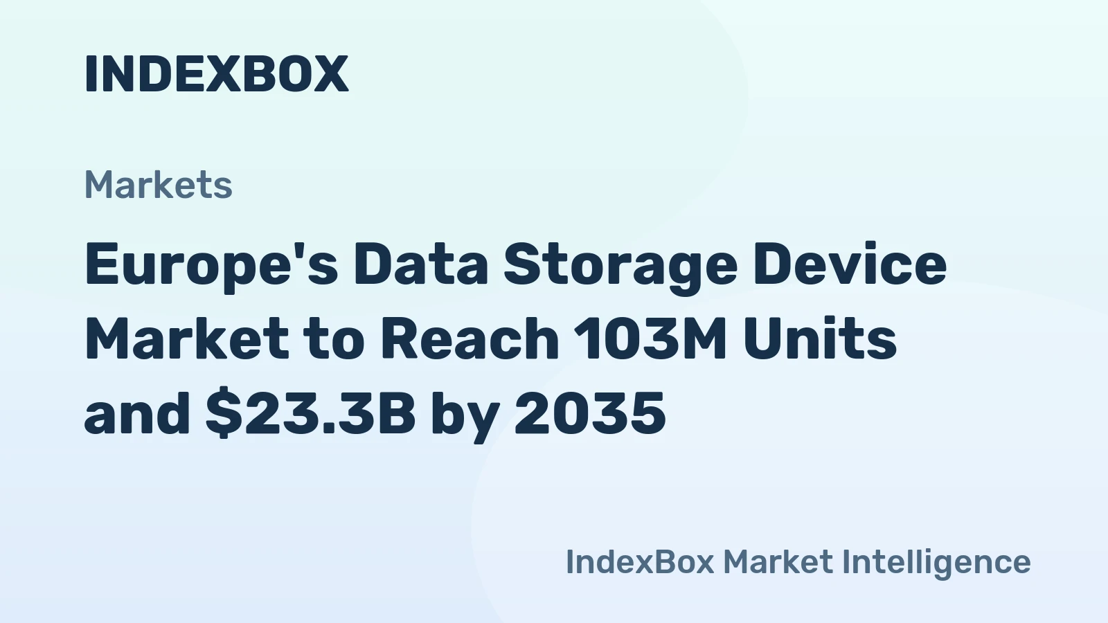 Europe's Data Storage Device Market to Reach 103M Units and $23.3B by 2035