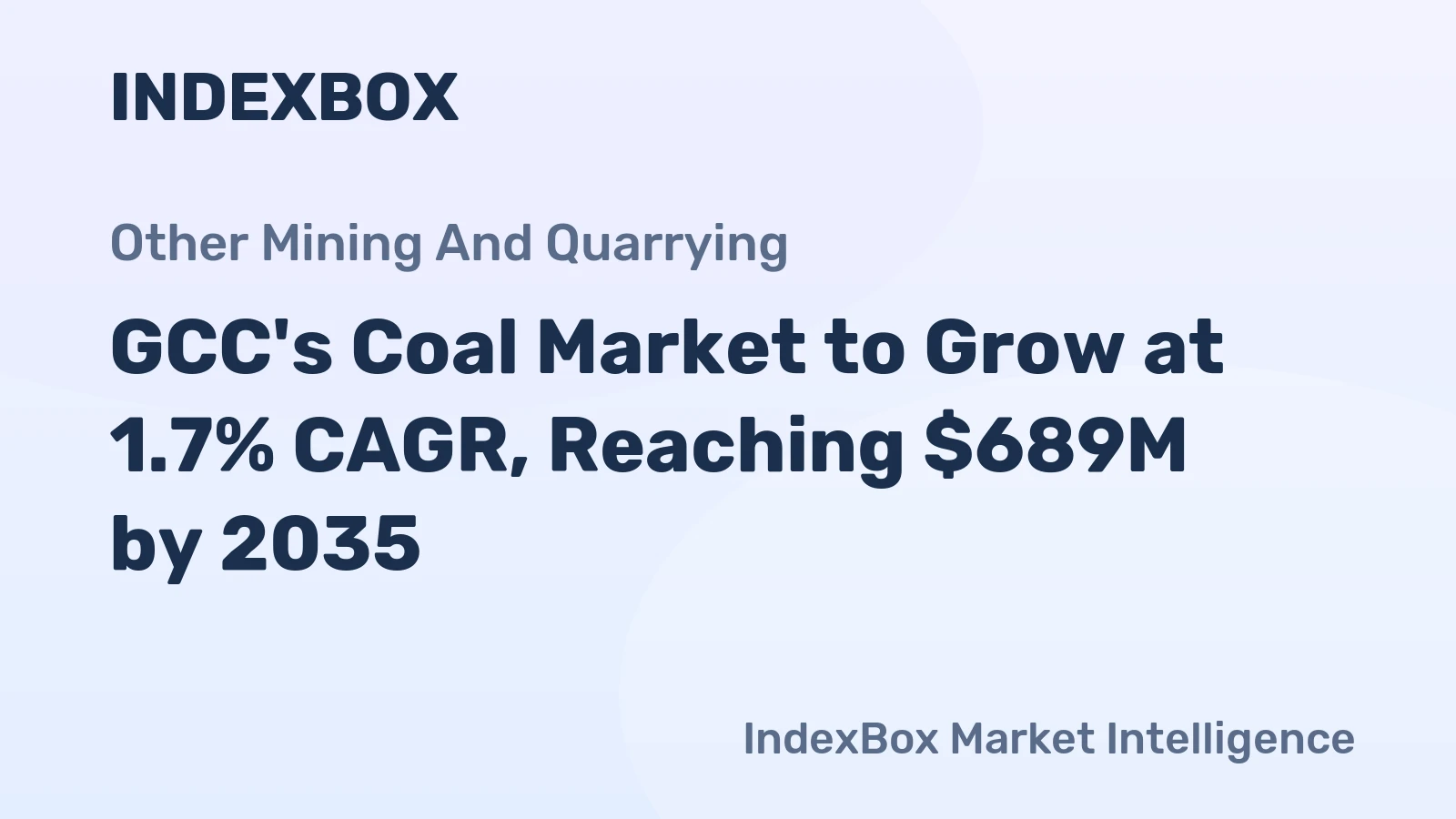 GCC's Coal Market to Grow at 1.7% CAGR, Reaching $689M by 2035