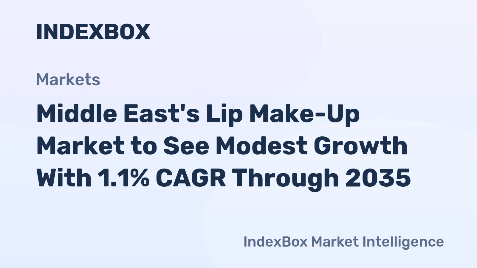 Middle East's Lip Make-Up Market to See Modest Growth With 1.1% CAGR Through 2035
