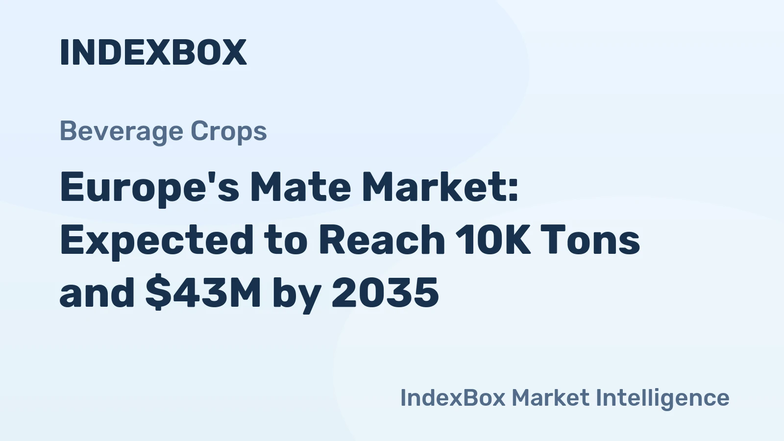 Europe's Mate Market: Expected to Reach 10K Tons and $43M by 2035