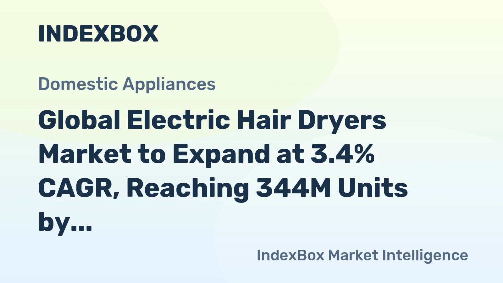 Global Electric Hair Dryers Market to Expand at 3.4% CAGR, Reaching 344M Units by 2030