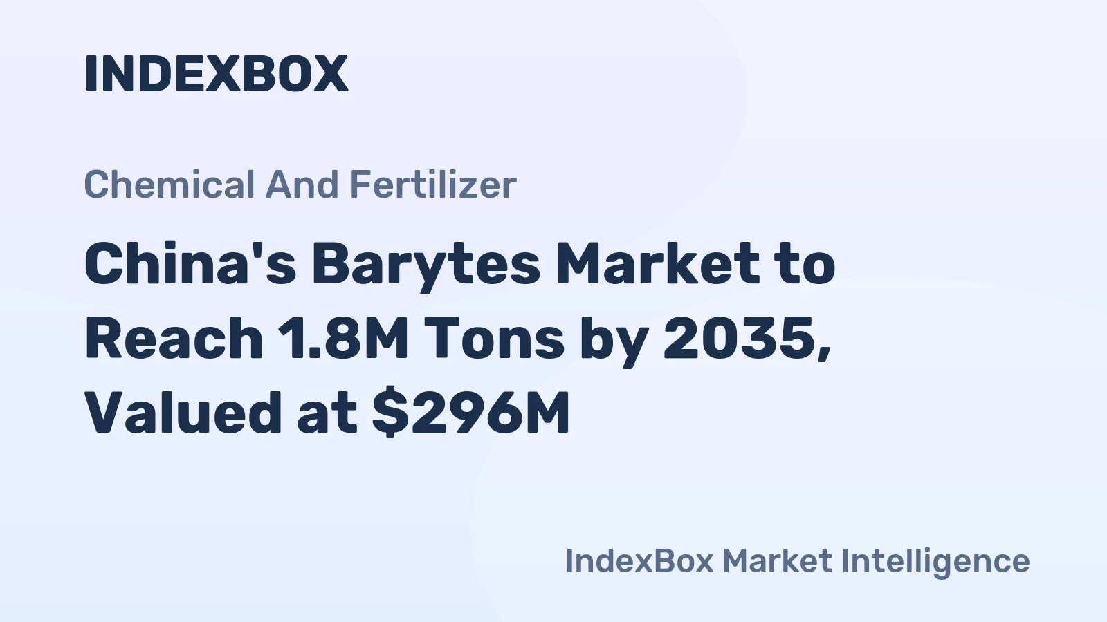 China's Barytes Market to Reach 1.8M Tons by 2035, Valued at $296M