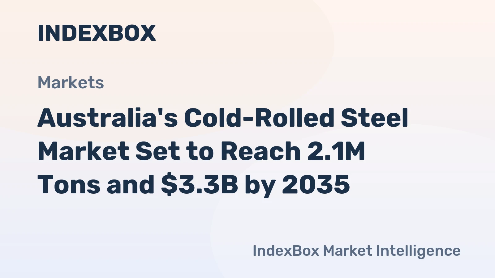 Australia's Cold-Rolled Steel Market Set to Reach 2.1M Tons and $3.3B by 2035