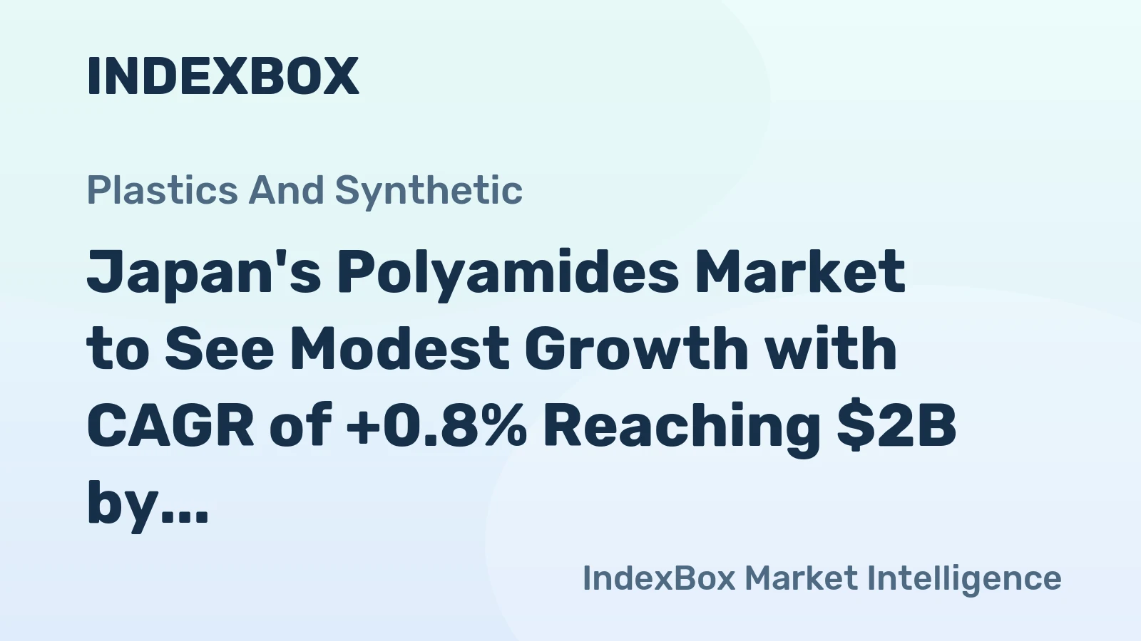 Japan's Polyamides Market to See Modest Growth with CAGR of +0.8% Reaching $2B by 2035