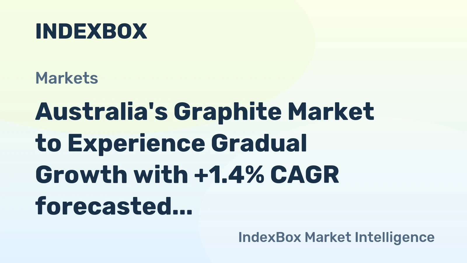 Australia's Graphite Market to Experience Gradual Growth with +1.4% CAGR forecasted from 2024 to 2035