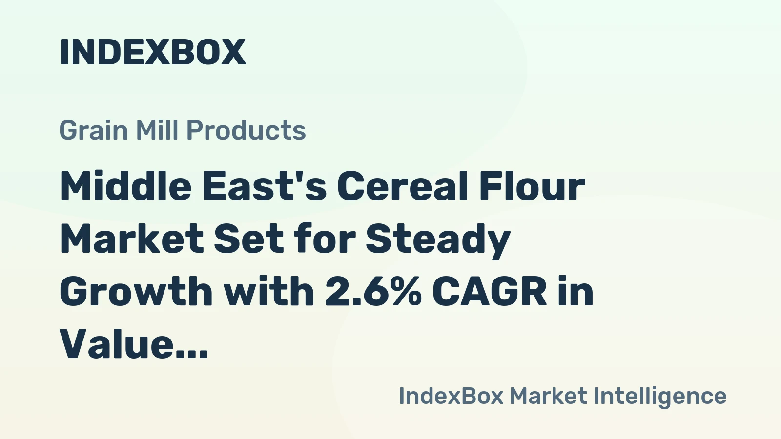 Middle East's Cereal Flour Market Set for Steady Growth with 2.6% CAGR in Value Through 2035