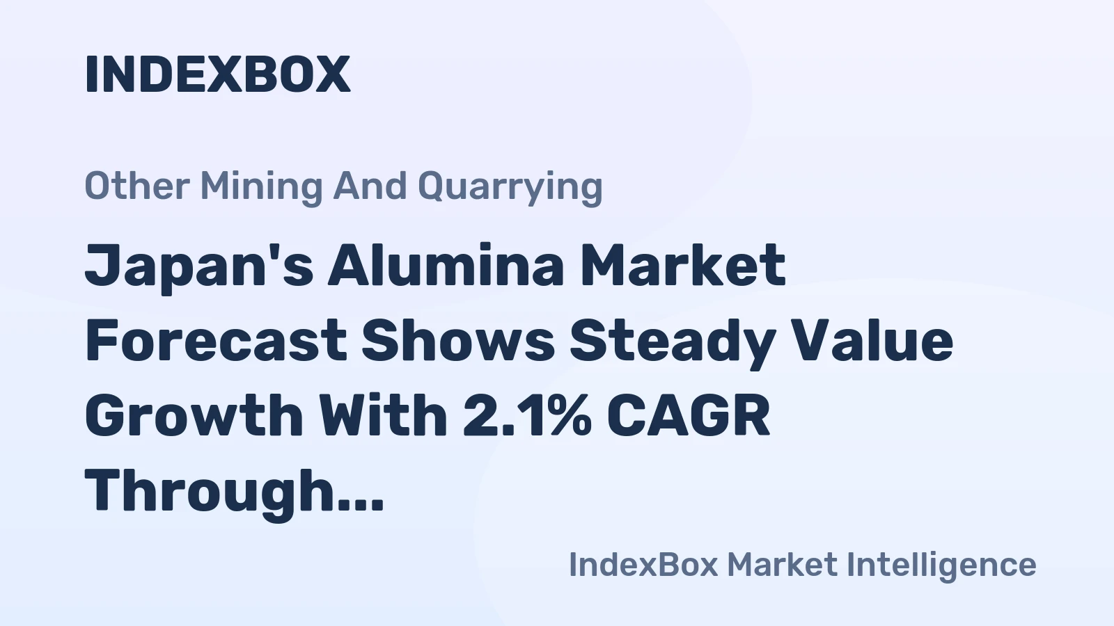 Japan's Alumina Market Forecast Shows Steady Value Growth With 2.1% CAGR Through 2035