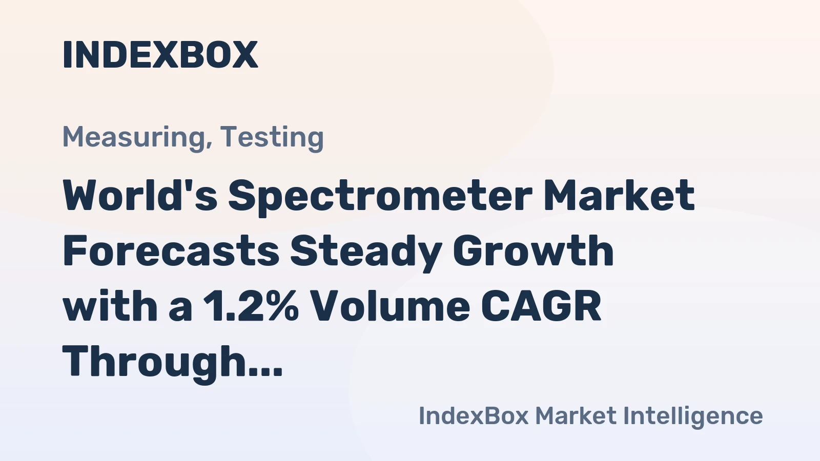 World's Spectrometer Market Forecasts Steady Growth with a 1.2% Volume CAGR Through 2035