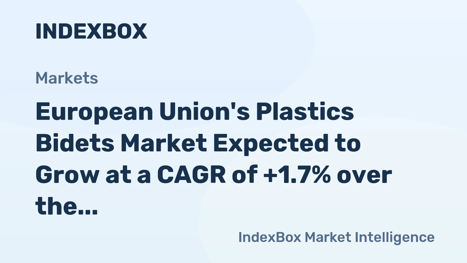 European Union's Plastics Bidets Market Expected to Grow at a CAGR of +1.7% over the Next Decade
