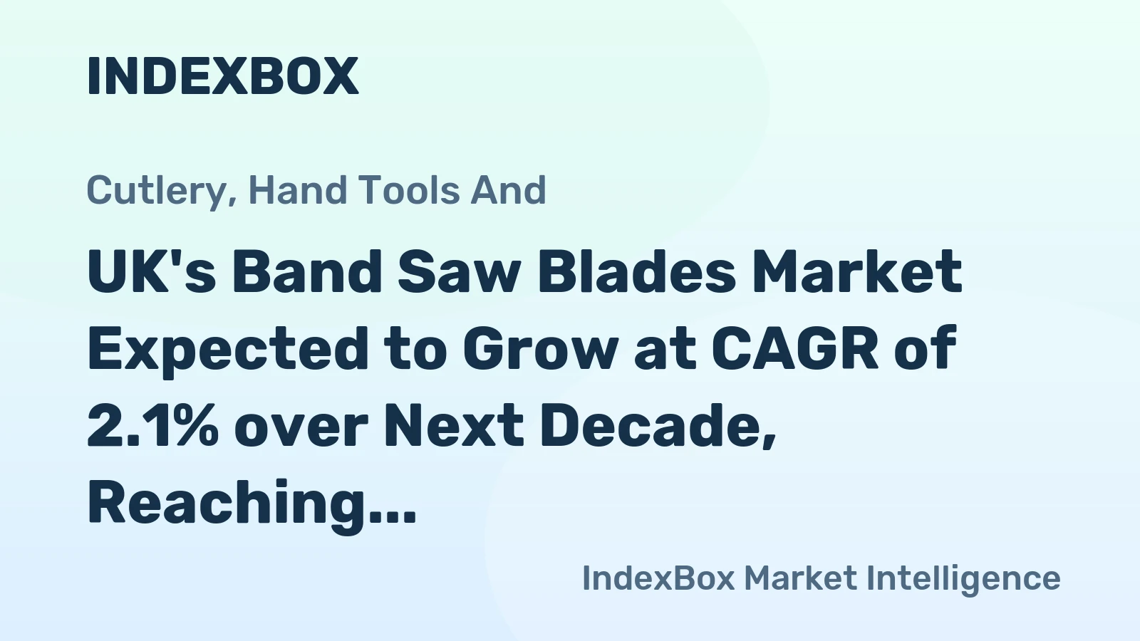 UK's Band Saw Blades Market Expected to Grow at CAGR of 2.1% over Next Decade, Reaching $94M by 2035
