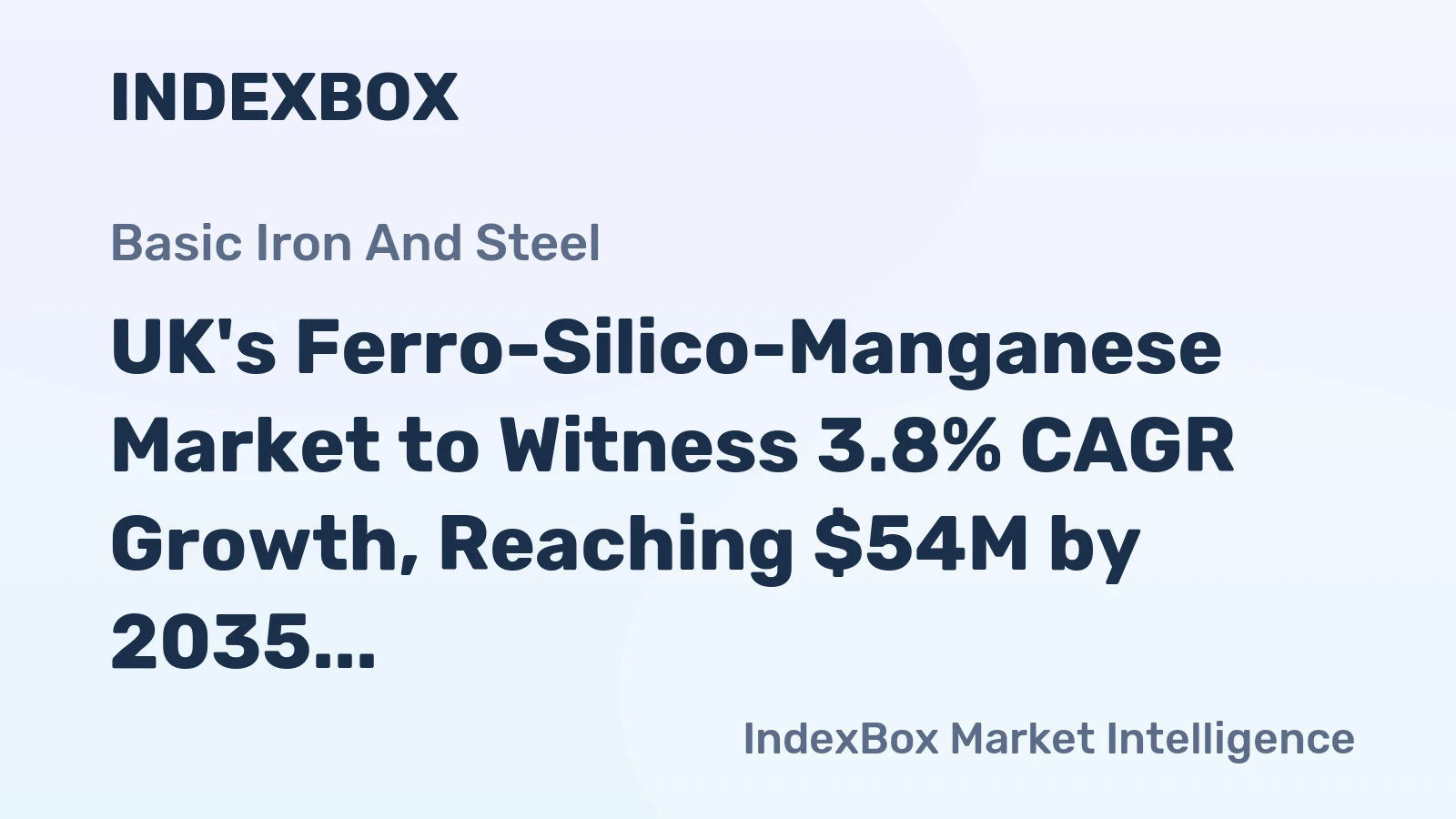 UK's Ferro-Silico-Manganese Market to Witness 3.8% CAGR Growth, Reaching $54M by 2035