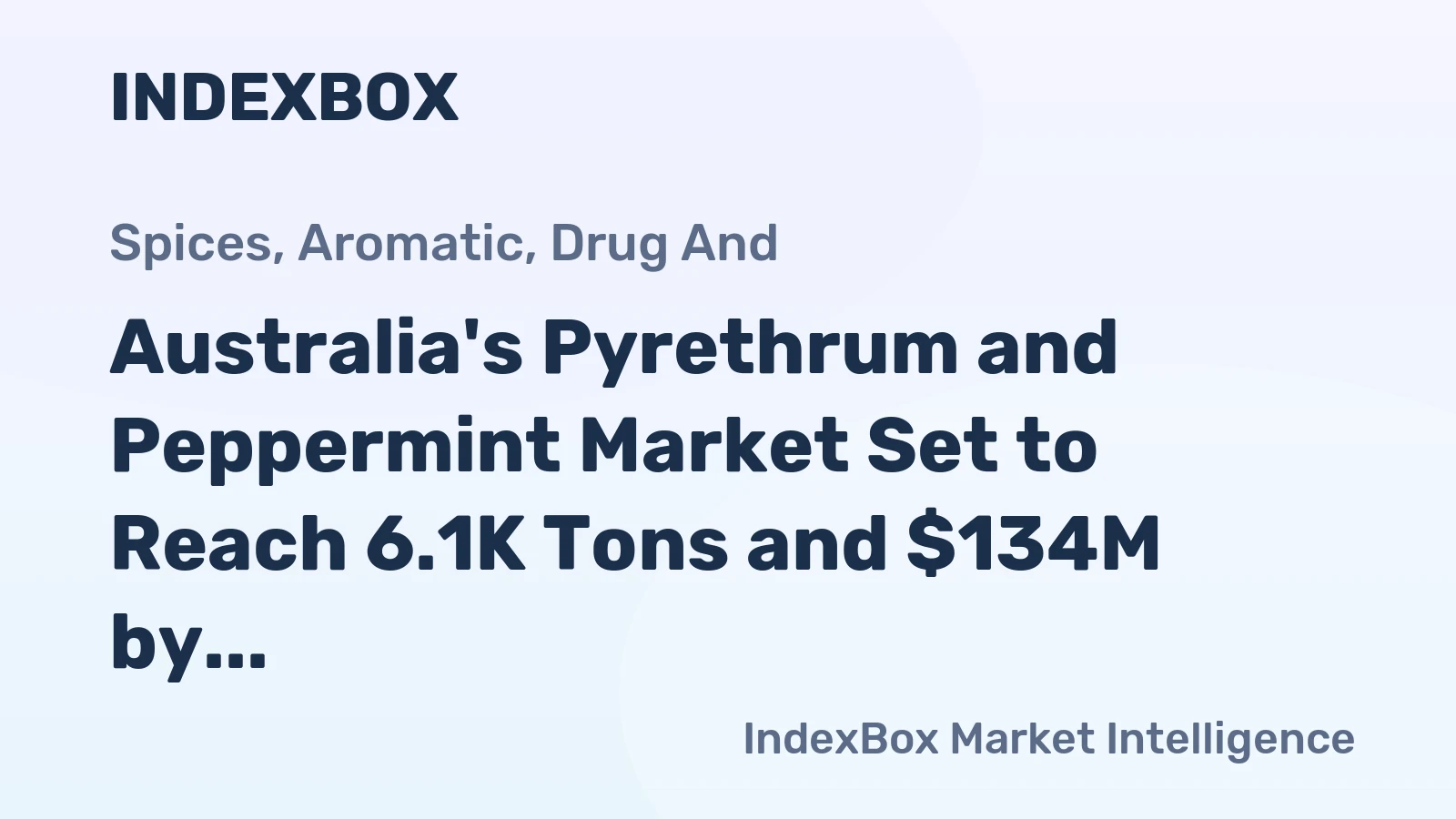 Australia's Pyrethrum and Peppermint Market Set to Reach 6.1K Tons and $134M by 2035