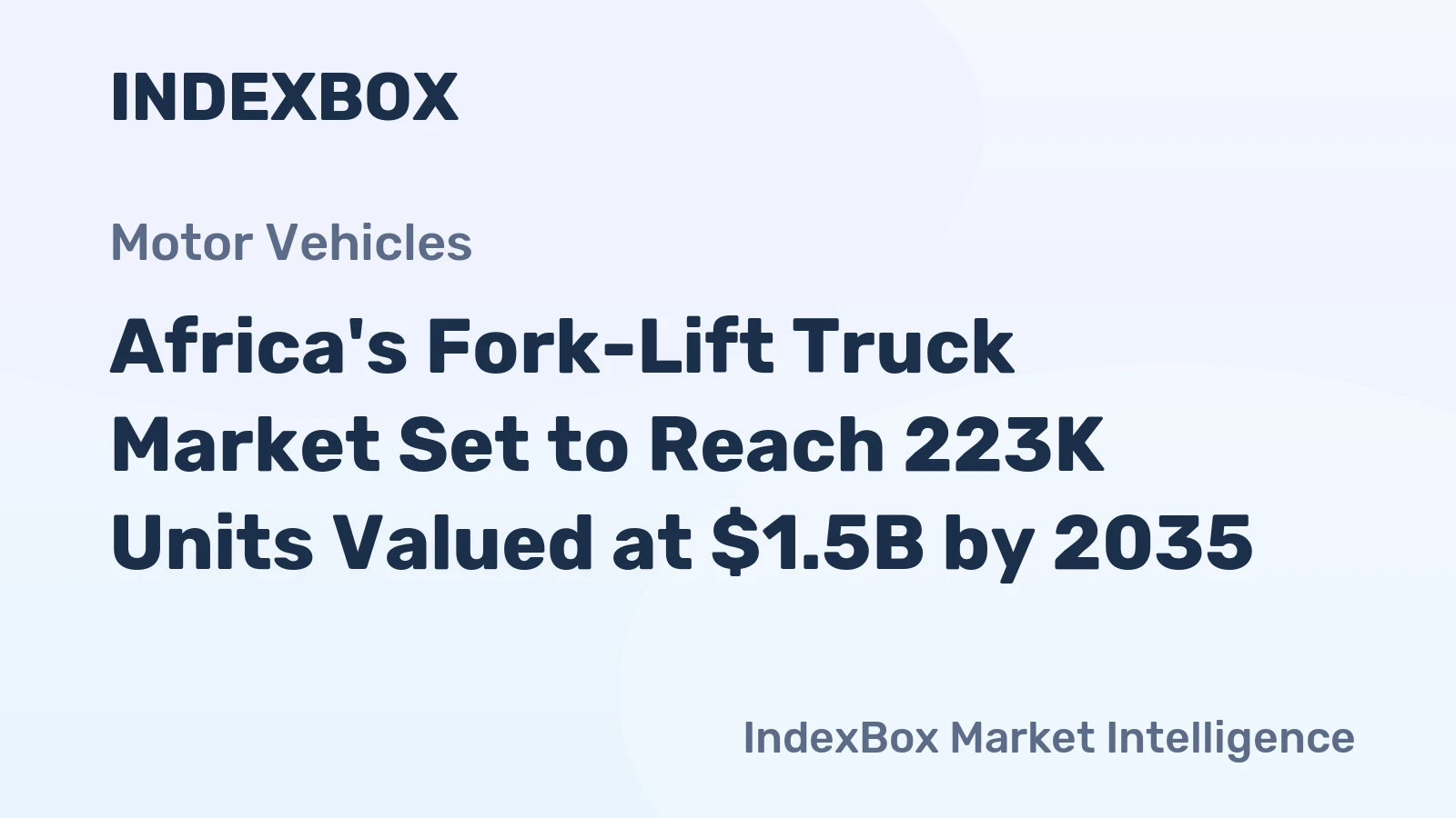 Africa's Fork-Lift Truck Market Set to Reach 223K Units Valued at $1.5B by 2035