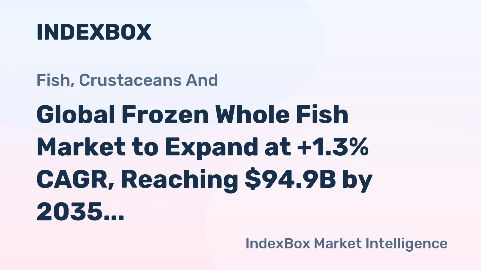 Global Frozen Whole Fish Market to Expand at +1.3% CAGR, Reaching $94.9B by 2035