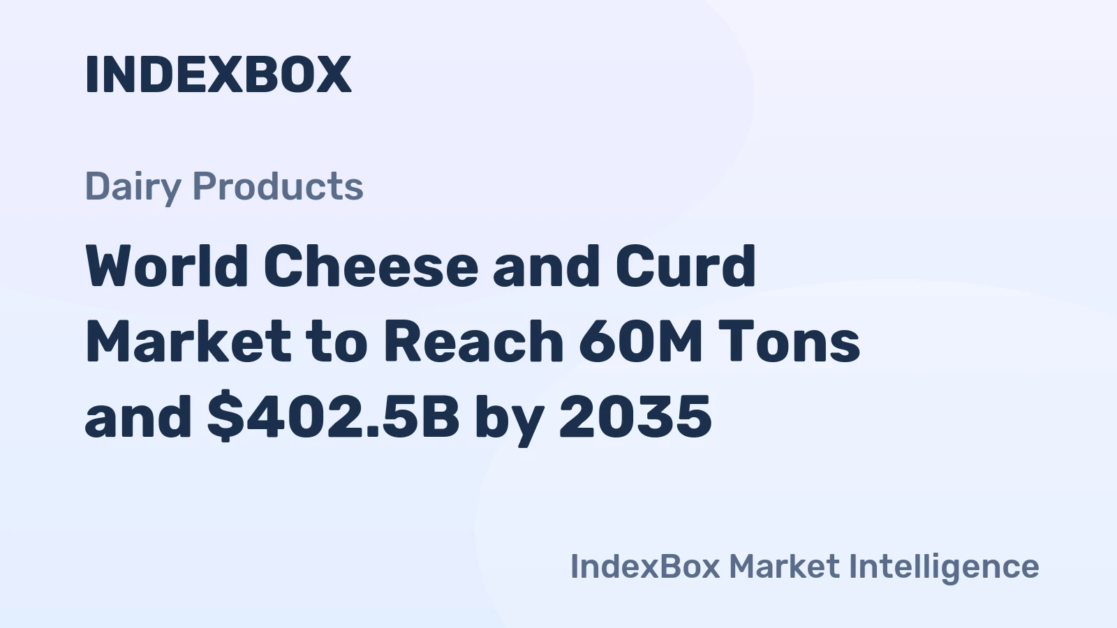 World Cheese and Curd Market to Reach 60M Tons and $402.5B by 2035