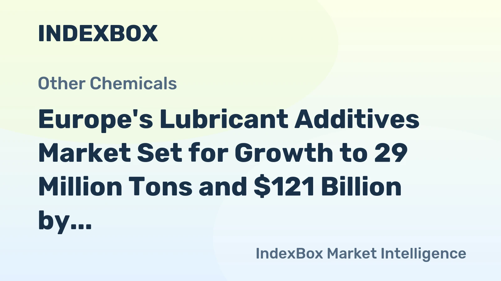 Europe's Lubricant Additives Market Set for Growth to 29 Million Tons and $121 Billion by 2035