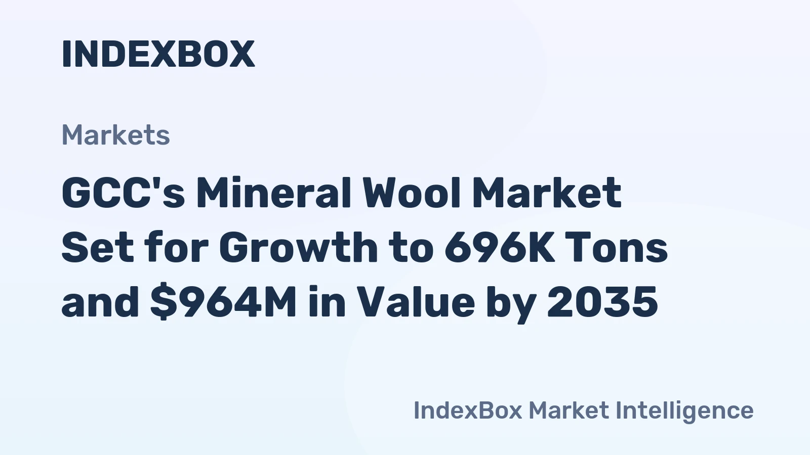 GCC's Mineral Wool Market Set for Growth to 696K Tons and $964M in Value by 2035