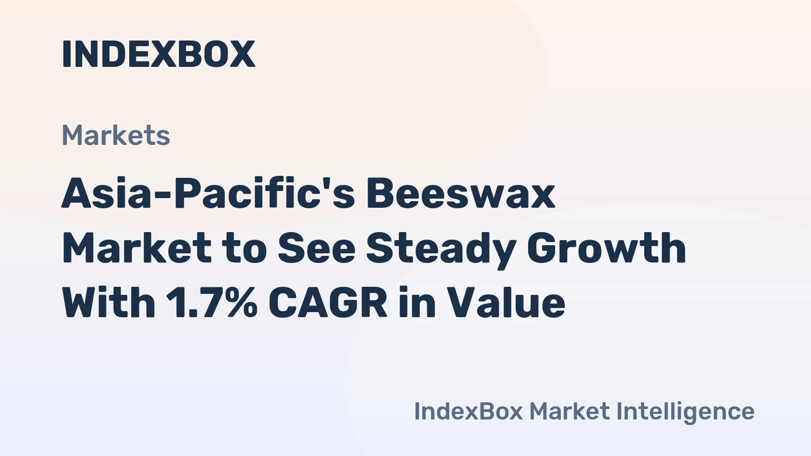 Asia-Pacific's Beeswax Market to See Steady Growth With 1.7% CAGR in Value