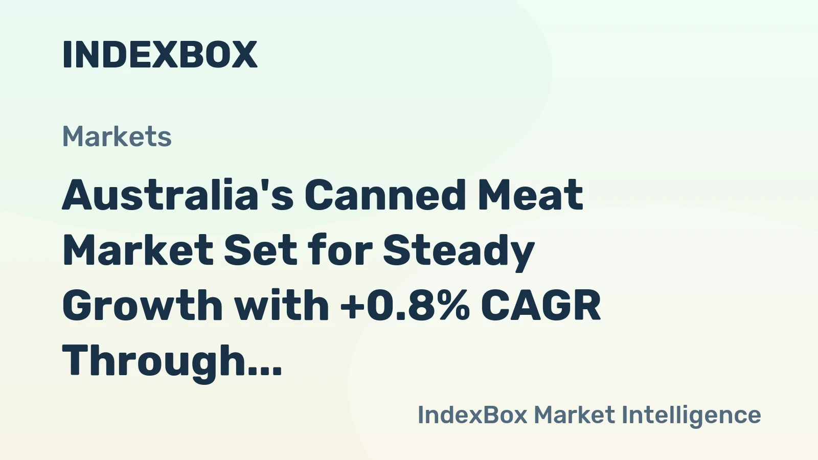 Australia's Canned Meat Market Set for Steady Growth with +0.8% CAGR Through 2035