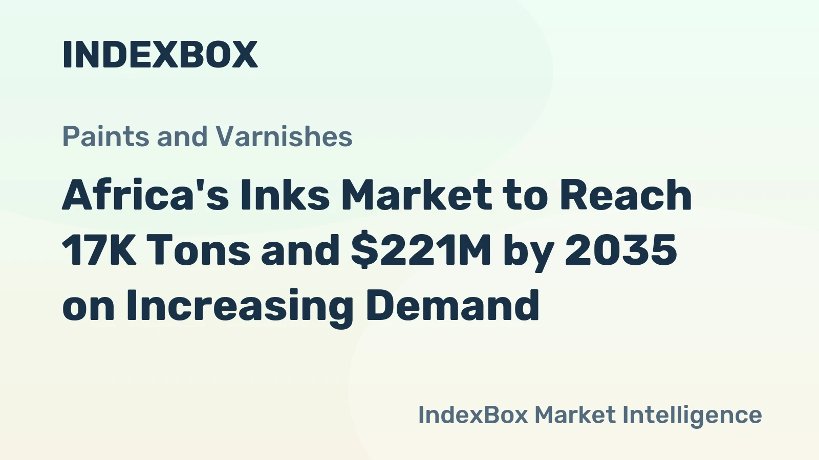 Africa's Inks Market to Reach 17K Tons and $221M by 2035 on Increasing Demand