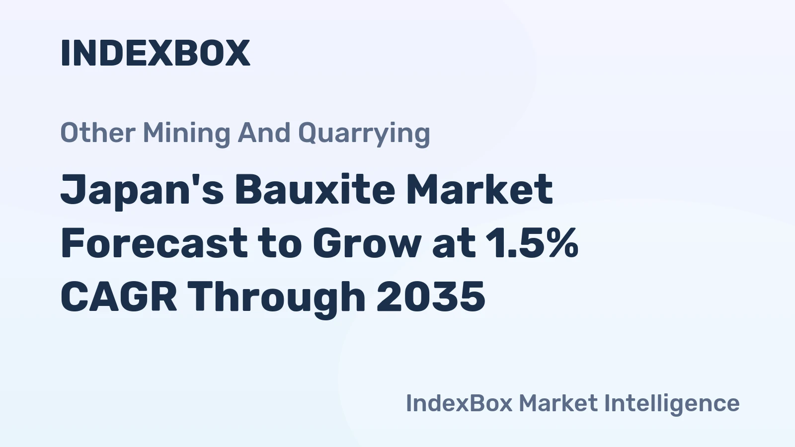 Japan's Bauxite Market Forecast to Grow at 1.5% CAGR Through 2035