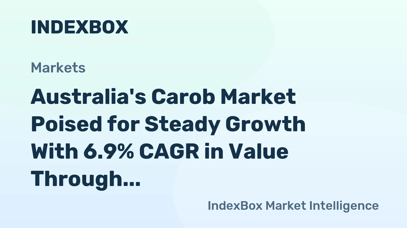 Australia's Carob Market Poised for Steady Growth With 6.9% CAGR in Value Through 2035