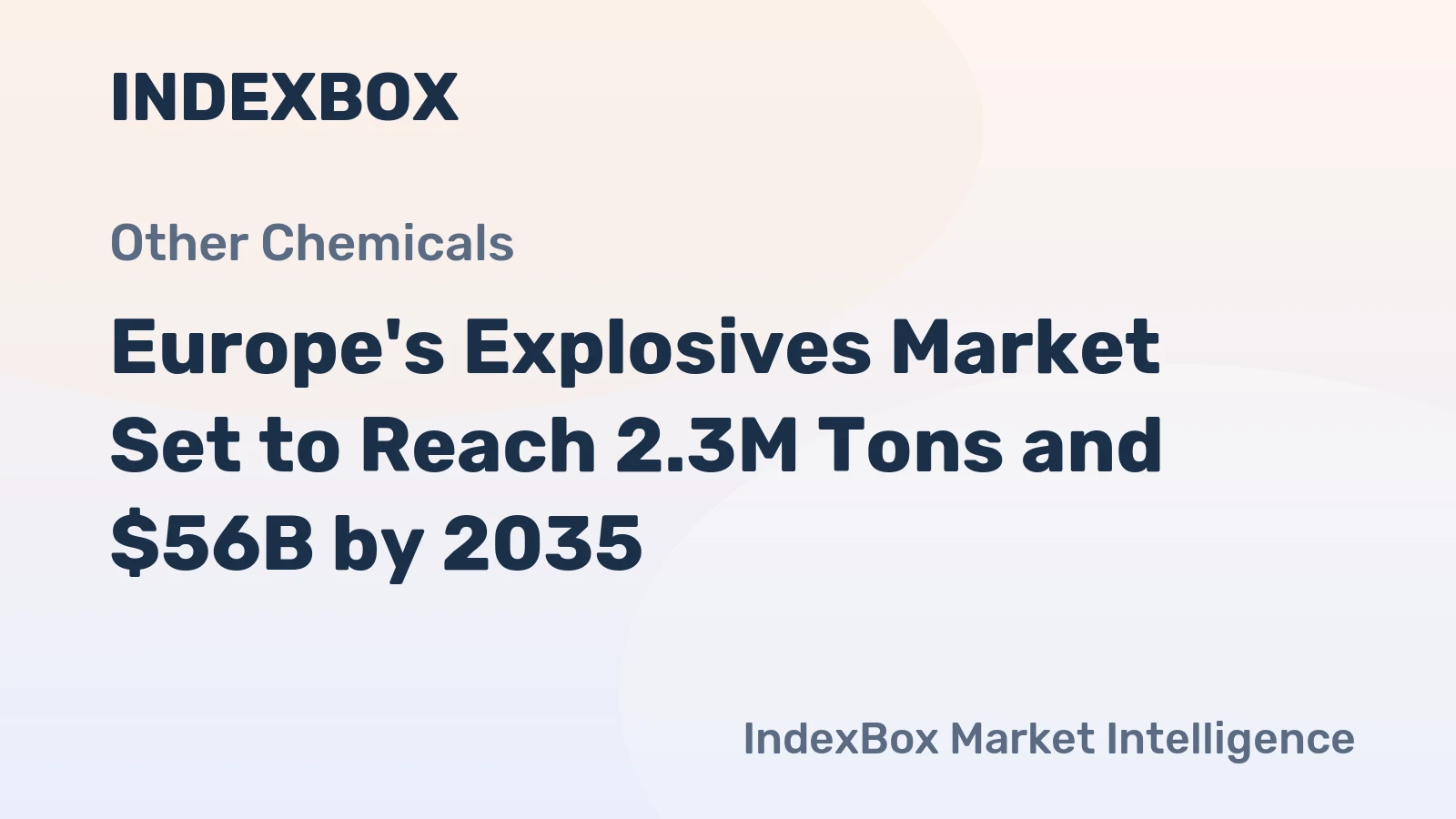 Europe's Explosives Market Set to Reach 2.3M Tons and $56B by 2035