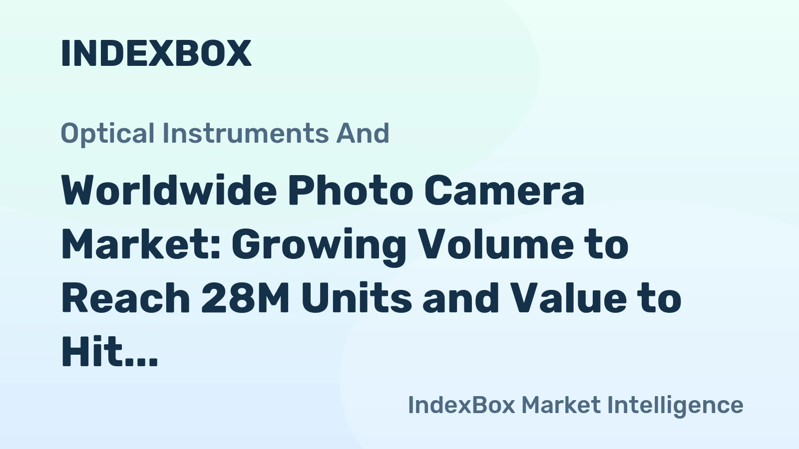 Worldwide Photo Camera Market: Growing Volume to Reach 28M Units and Value to Hit $1.8B by 2035