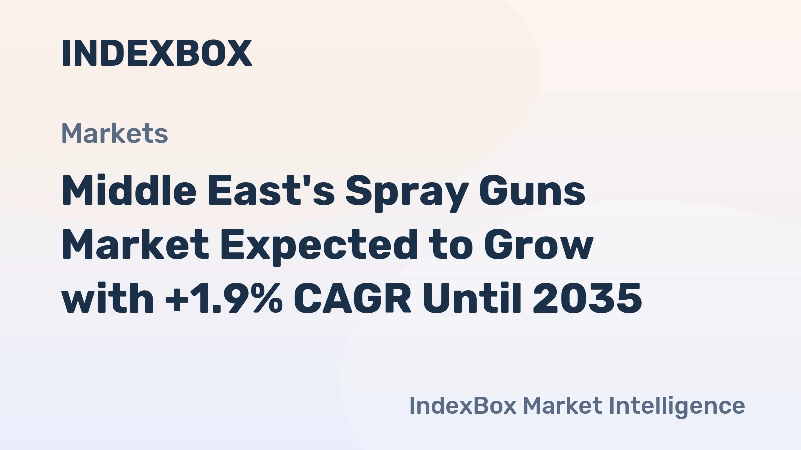 Middle East's Spray Guns Market Expected to Grow with +1.9% CAGR Until 2035