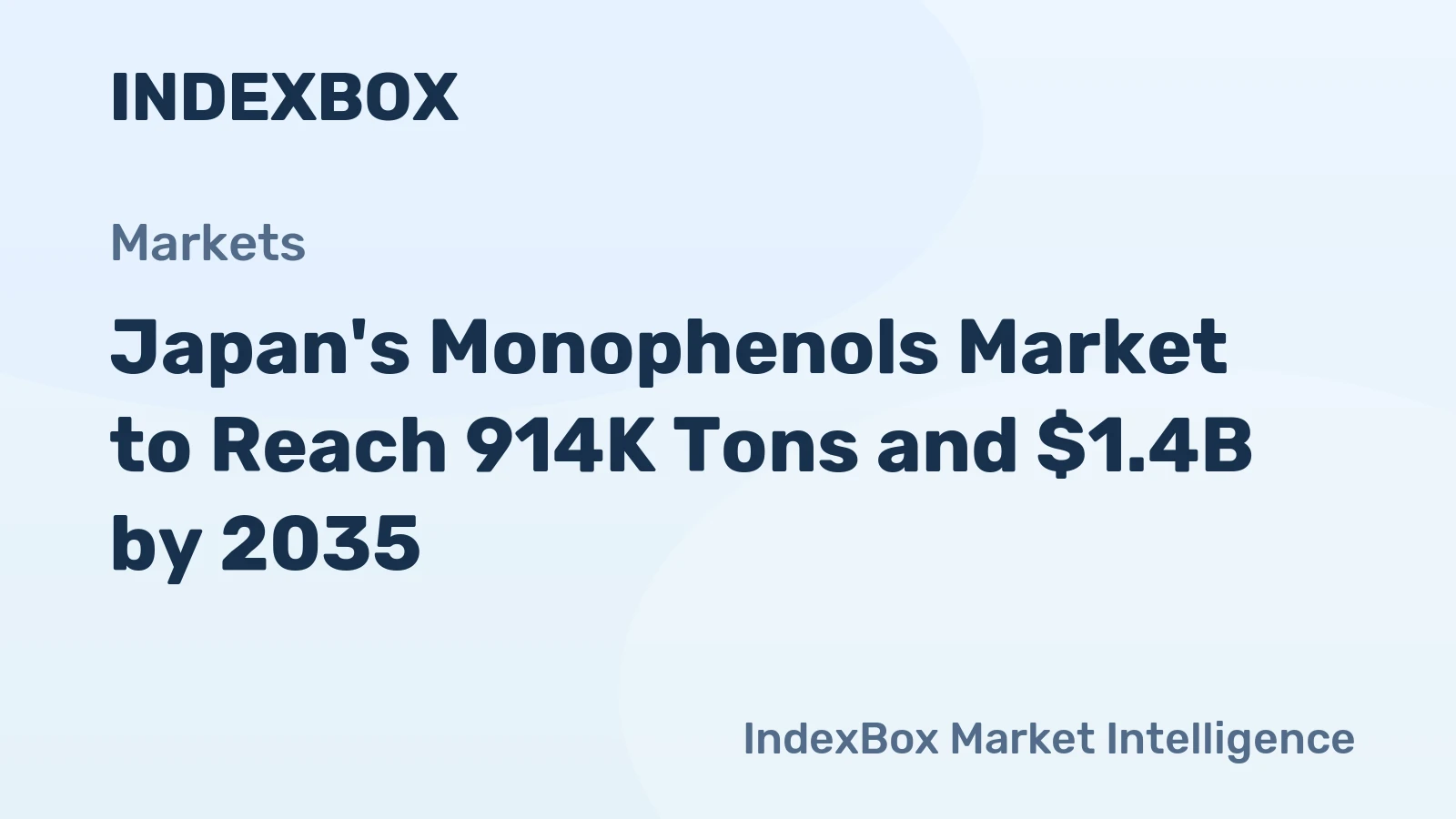 Japan's Monophenols Market to Reach 914K Tons and $1.4B by 2035