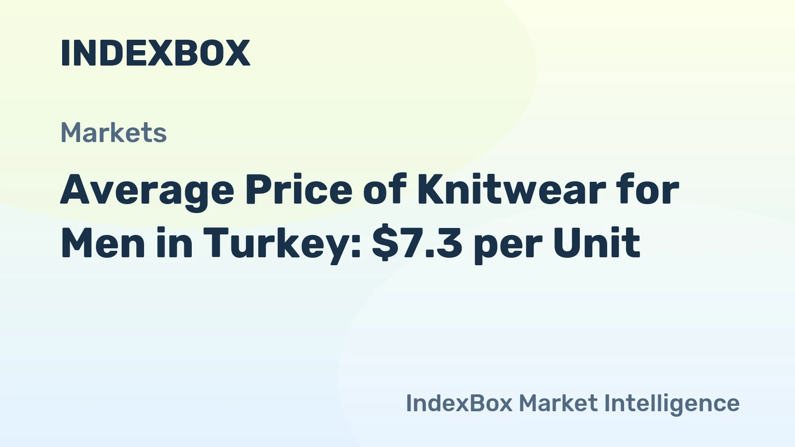 Average Price of Knitwear for Men in Turkey: $7.3 per Unit