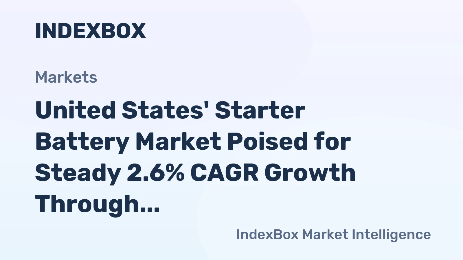 United States' Starter Battery Market Poised for Steady 2.6% CAGR Growth Through 2035