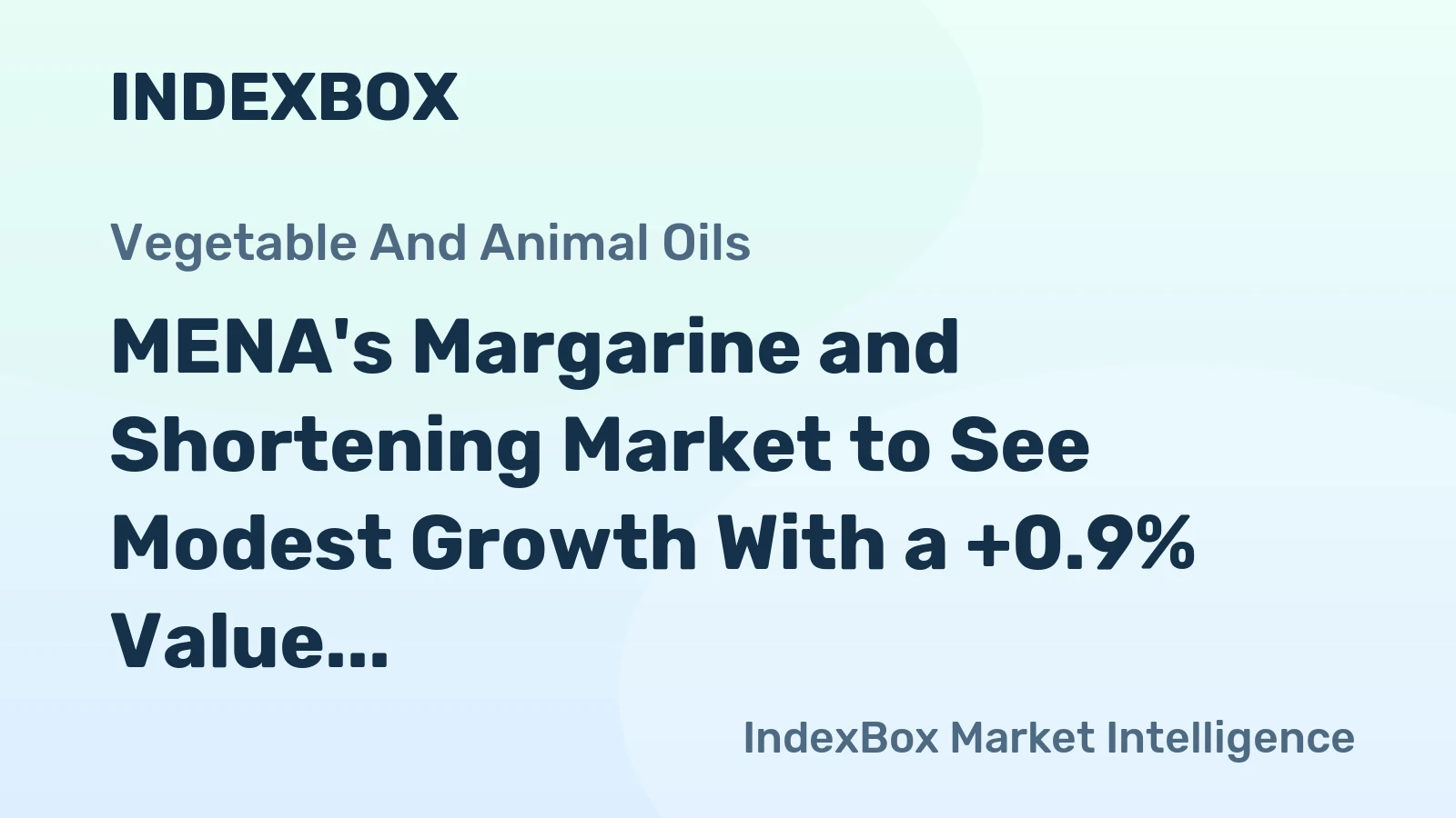 MENA's Margarine and Shortening Market to See Modest Growth With a +0.9% Value CAGR Through 2035