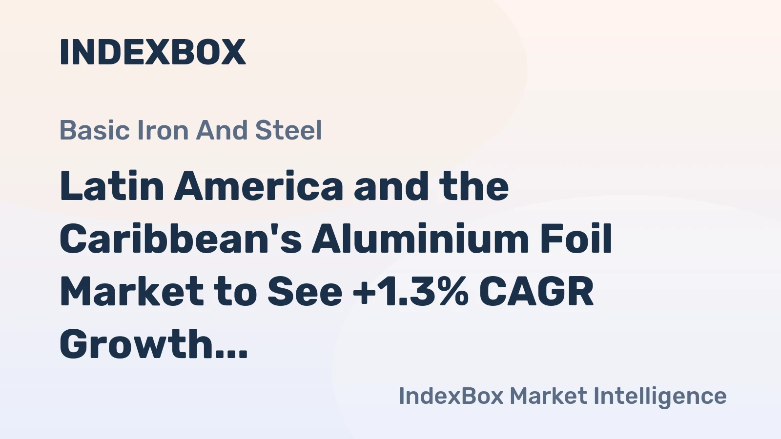 Latin America and the Caribbean's Aluminium Foil Market to See +1.3% CAGR Growth from 2024-2035, Reaching $3.8B Value