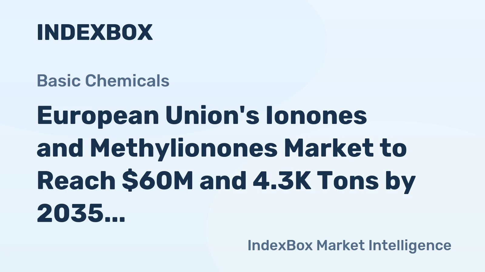 European Union's Ionones and Methylionones Market to Reach $60M and 4.3K Tons by 2035