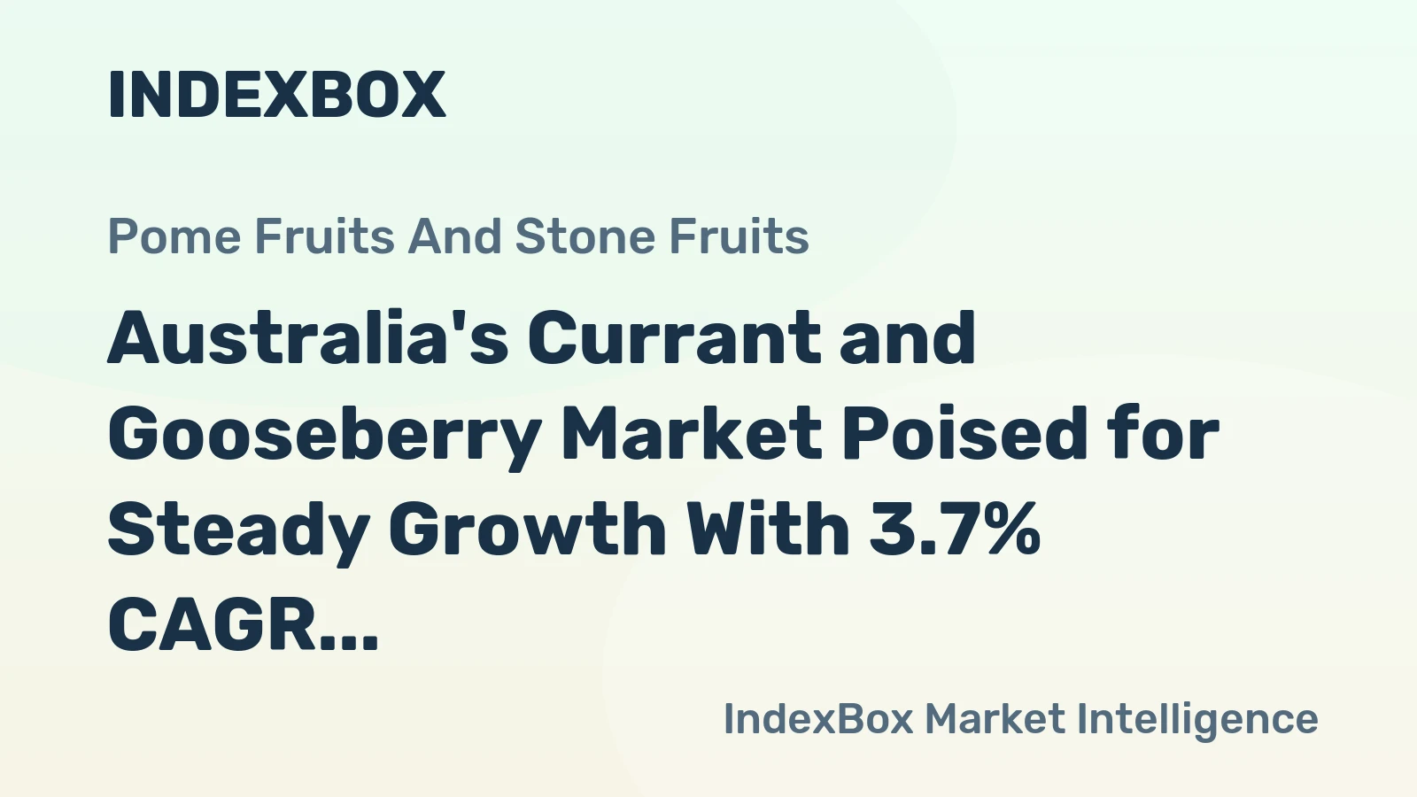 Australia's Currant and Gooseberry Market Poised for Steady Growth With 3.7% CAGR in Value
