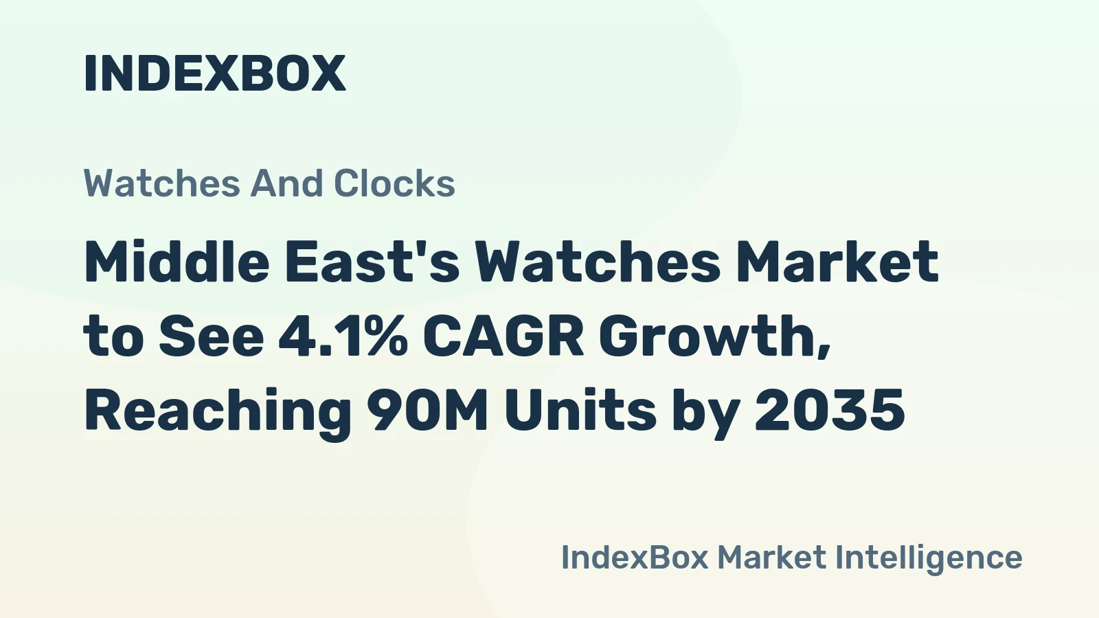Middle East's Watches Market to See 4.1% CAGR Growth, Reaching 90M Units by 2035