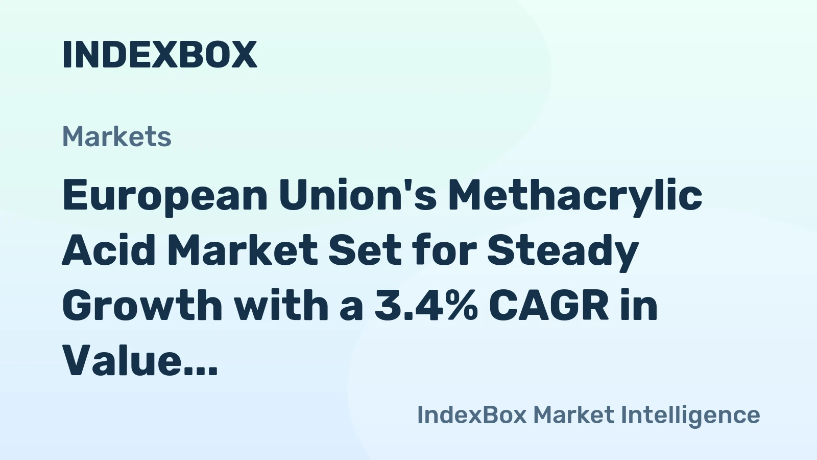 European Union's Methacrylic Acid Market Set for Steady Growth with a 3.4% CAGR in Value Through 2035