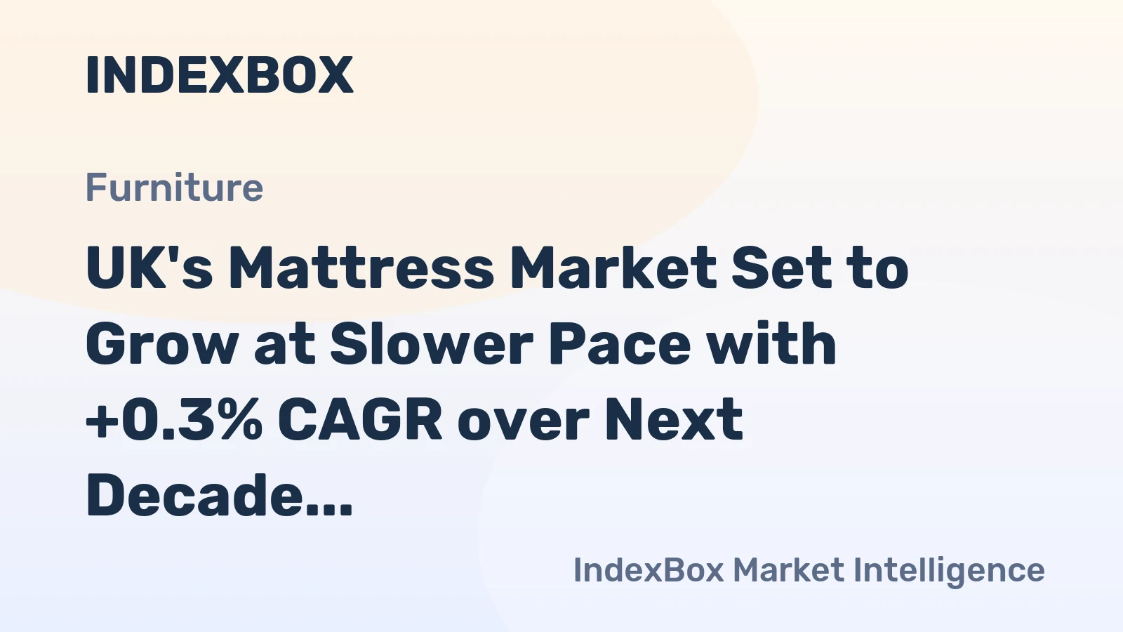 UK's Mattress Market Set to Grow at Slower Pace with +0.3% CAGR over Next Decade