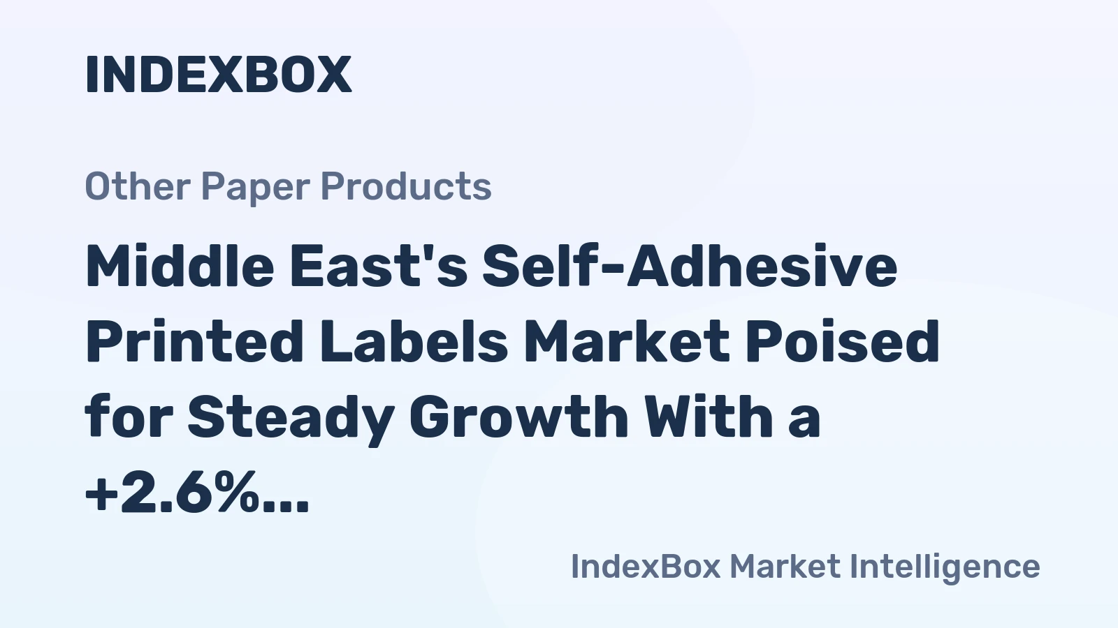 Middle East's Self-Adhesive Printed Labels Market Poised for Steady Growth With a +2.6% CAGR Through 2035