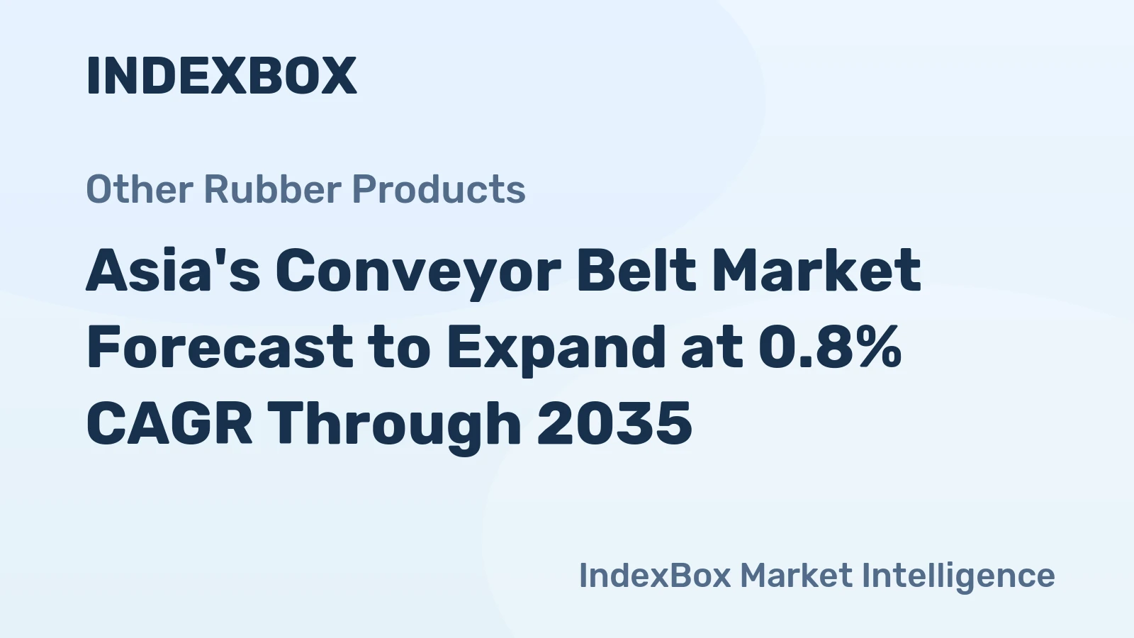 Asia's Conveyor Belt Market Forecast to Expand at 0.8% CAGR Through 2035