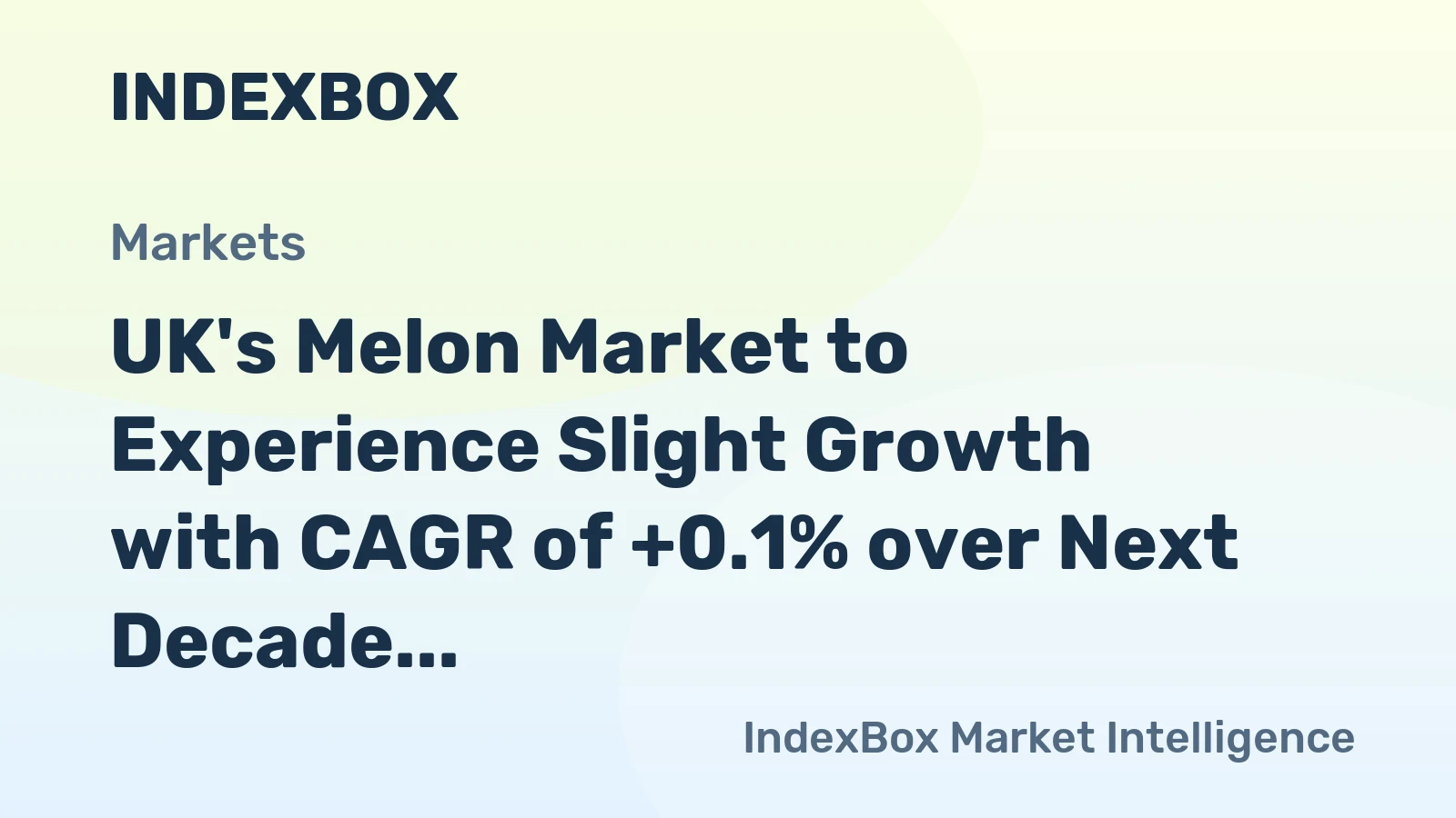 UK's Melon Market to Experience Slight Growth with CAGR of +0.1% over Next Decade